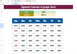 6 Easy steps to Dynamic Calendar in Google Sheet - Neotech Navigators