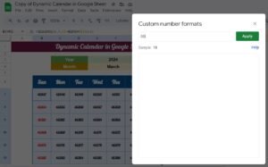 6 Easy steps to Dynamic Calendar in Google Sheet - Neotech Navigators