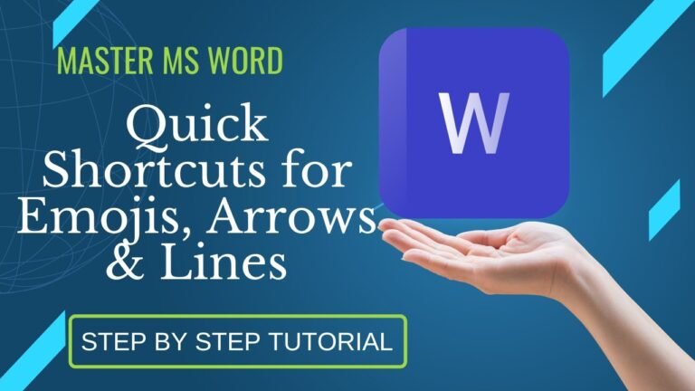 MS Word Shortcut Keys to Create Emojis, Arrow and Horizontal lines ...