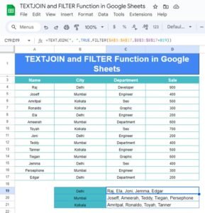 How to Use TEXTJOIN and FILTER Functions in Google Sheets: A Practical Example - Neotech Navigators