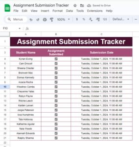 Assignment Submission Tracker with Example: How to Keep Your Projects ...