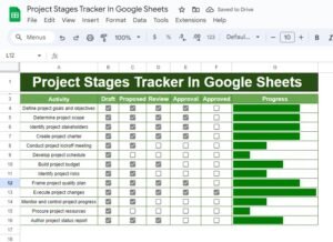 Project Stages Tracker in Google Sheets: Step-by-Step Example - Neotech ...