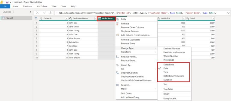 Changing Data Types in Power Query for Power BI - Neotech Navigators