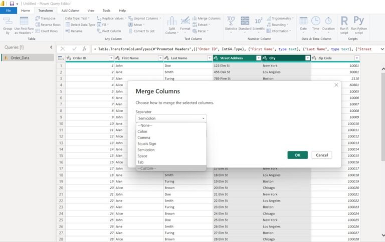 Merging Columns in Power Query for Power BI - Neotech Navigators