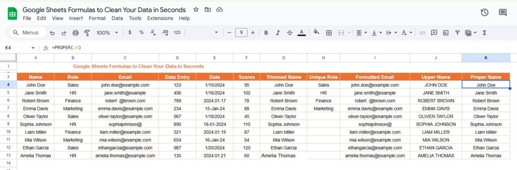 Google Sheets Formulas to Clean Your Data in Seconds - Neotech Navigators