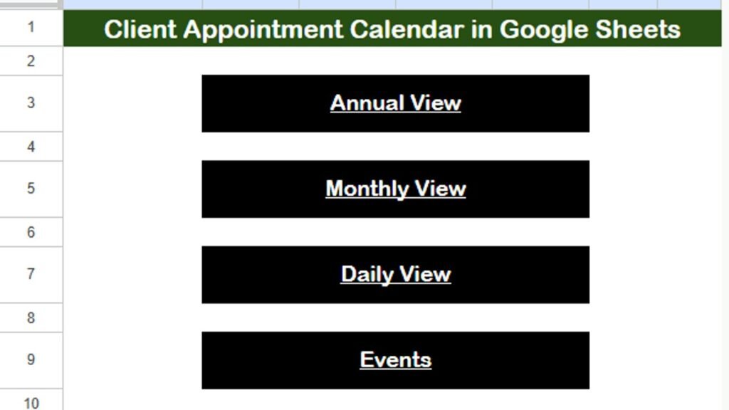 Client Appointment Calendar in Google Sheets - Neotech Navigators
