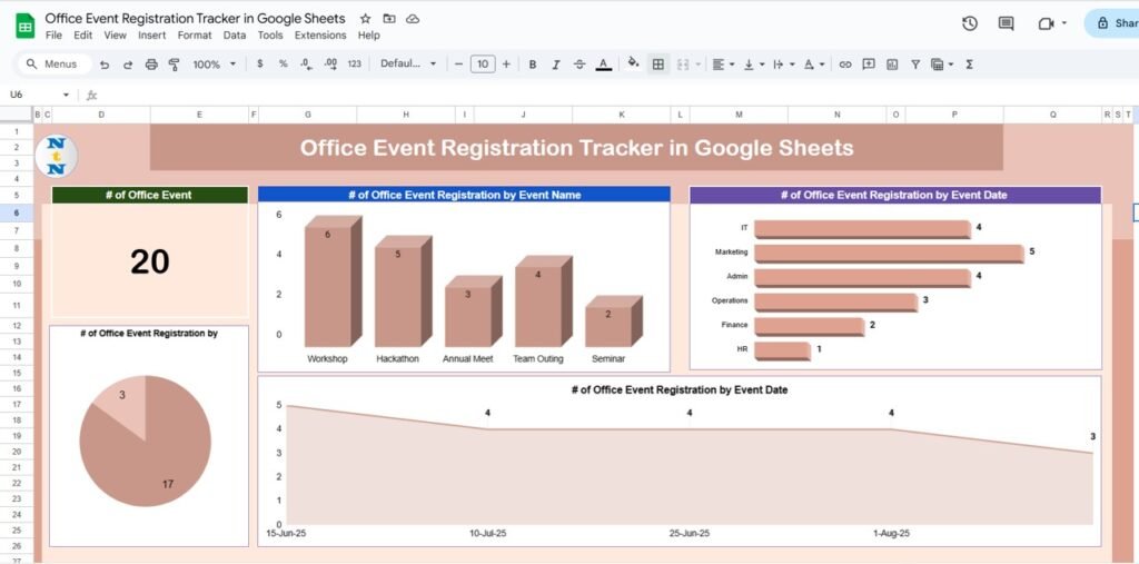 Office Event Registration Tracker in Google Sheets - Neotech Navigators